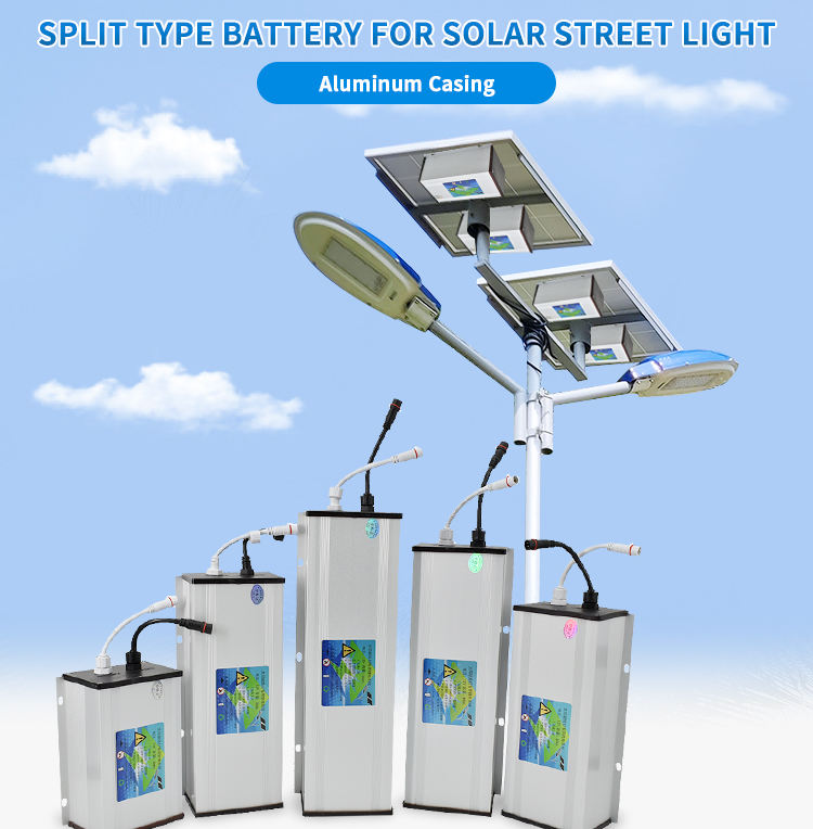 25.6v 30ah Split Type Solar Street Lights Lifepo4 Battery Recharge ...