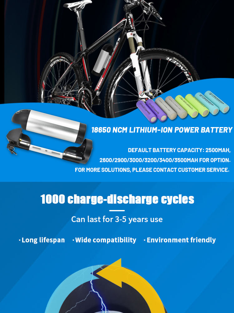 36V Lithium Ion Bottle Battery Pack Water Bottle Shape Electric Bicycle ...